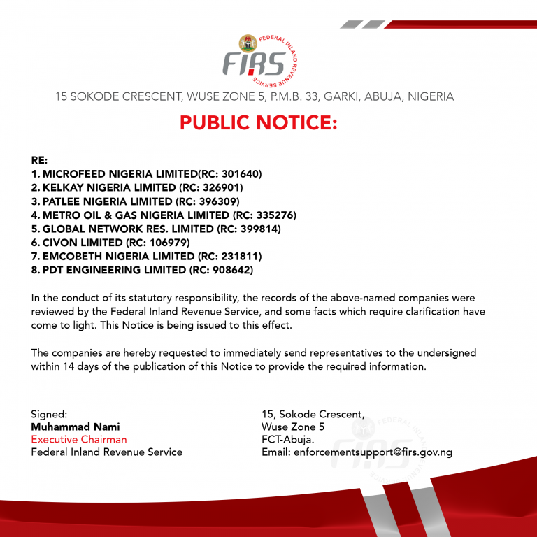 FIRS Notice of Summons For Clarification - The Jour